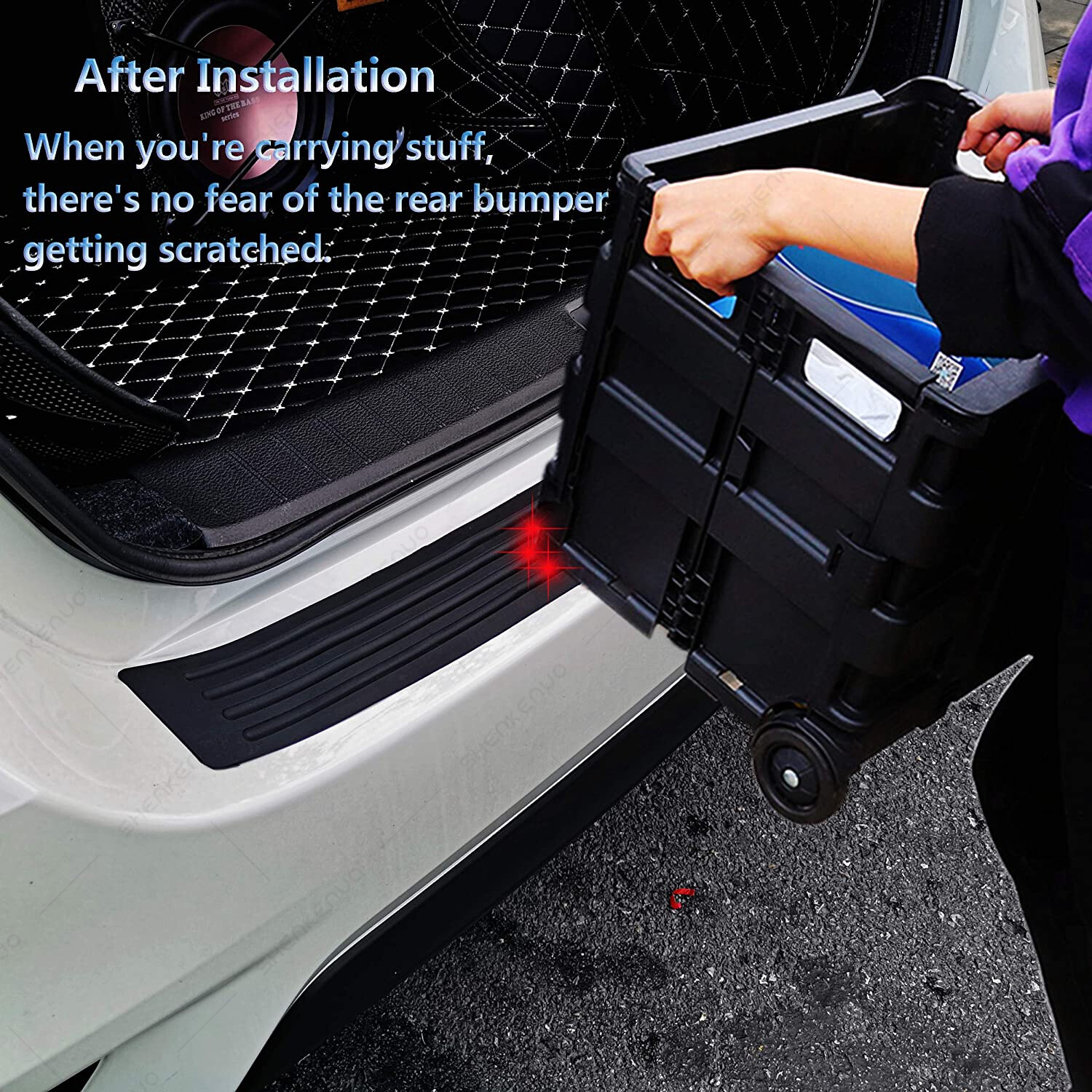 Car Anti-Scratch Pickup Rear Guard Bumper Protector Trim Cover Pad ...