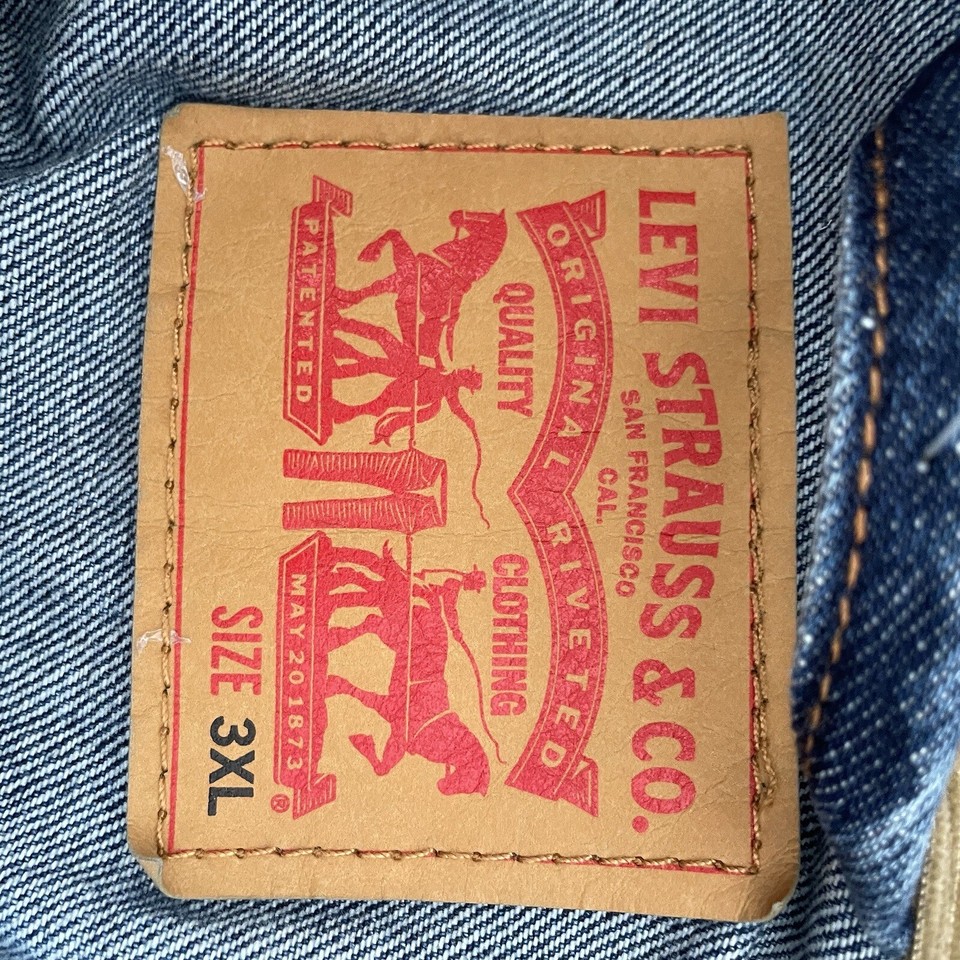Levi's Big & Tall Stock Trucker Blue Denim Jacket 3XL New With Tags | eBay