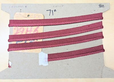 71" SCALAMANDRE DESIGNER RAYON TRIM LIP CORD ROSE RED Box C C40-8 | eBay