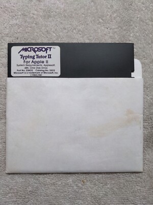 Microsoft Typing Tutor II Apple II 5.25" Floppy | eBay