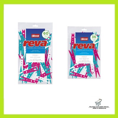 Genuine Reva CLOTHES PEGS 96 pieces - assorted colours | eBay Australia