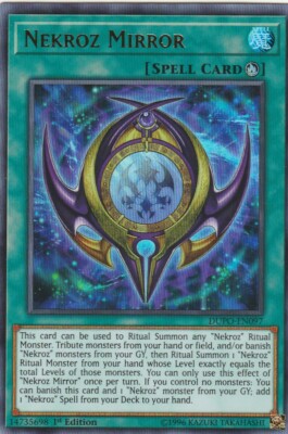 YUGIOH HOLO CARD NEKROZ MIRROR DUPO-EN097 1ST EDITION | eBay