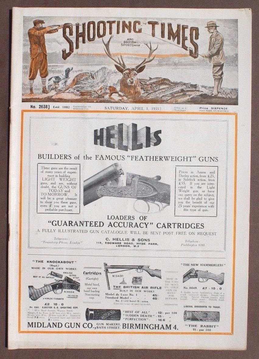RARE Vintage April 1, 1933 Guns & Ammo Shooting Times Magazine | eBay