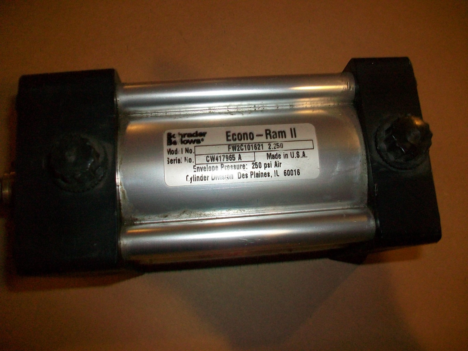 Schrader Bellows Econo-Ram II Pneumatic Cylinder FW2C101621 2.250 NEW ...