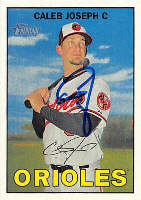 Caleb Joseph autographed baseball card Baltimore Orioles 2016 Topps ...
