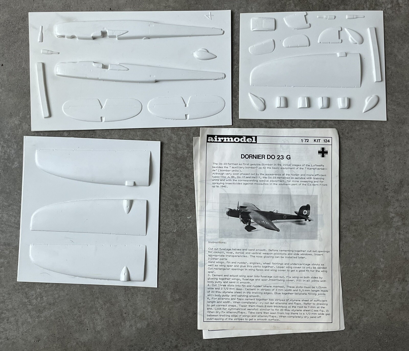 LOT Airmodel Vacuform German WWII Aircraft Airplane Model Kit ...