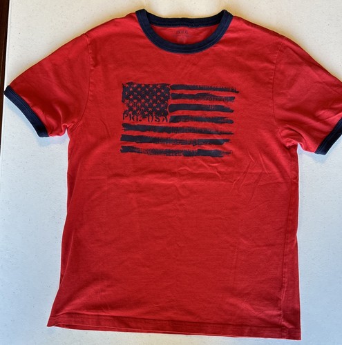 Polo Ralph Lauren Boy's Red Flag Short Sleeve T Shirt Size L | eBay