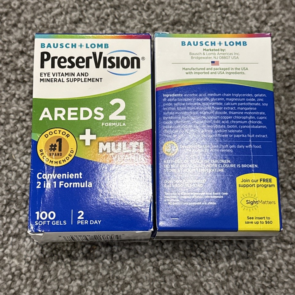 2X PreserVision AREDS 2 Formula + Multi - 100 Softgels EXP 06/2026+ | eBay