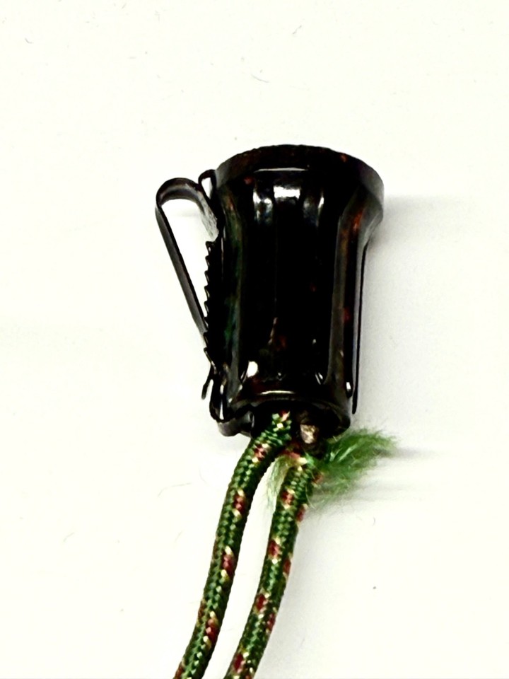 Vintage C6 Christmas Light String, Bakelite Sockets, Dark Green Bulbs ...