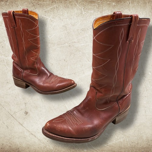 Vintage Double H Cowboy Boots Mens Size 12 D Western Work Ranch Rodeo ...