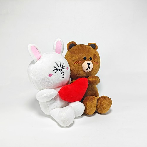 20cm Line Friends Brown Bear and Cony Plush Doll for Couples Lovers Valentine | eBay Australia