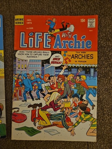 LOT OF FIVE VINTAGE 1970s "LIFE WITH ARCHIE" COMIC BOOKS #67, 95, 100 ...