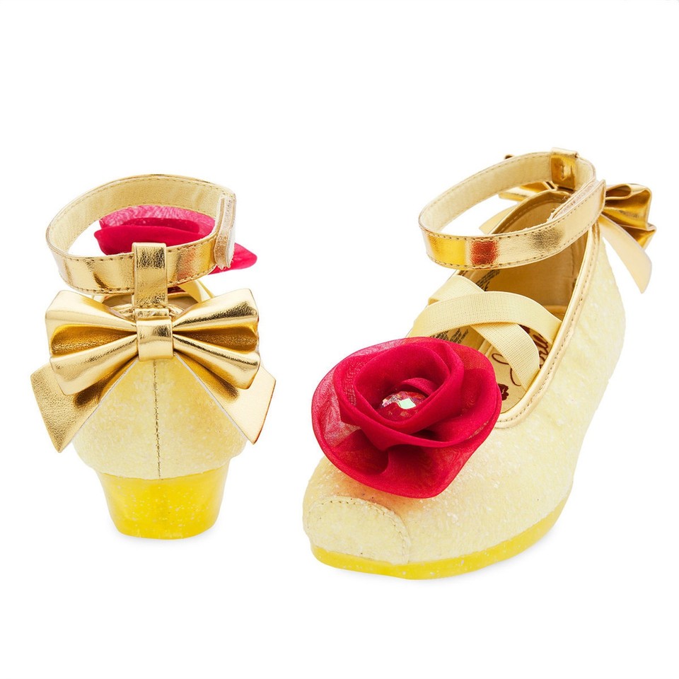 Disney Store Belle Shoes Costume Dress Up Beauty & Beast Gem Sparkle ...