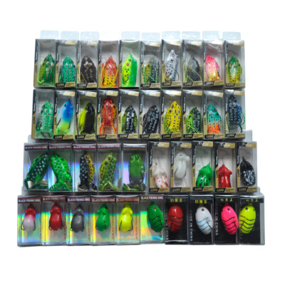 40Pcs Hollow Body Frog Fishing Lures Topwater Mouse Rat Round Frog | eBay
