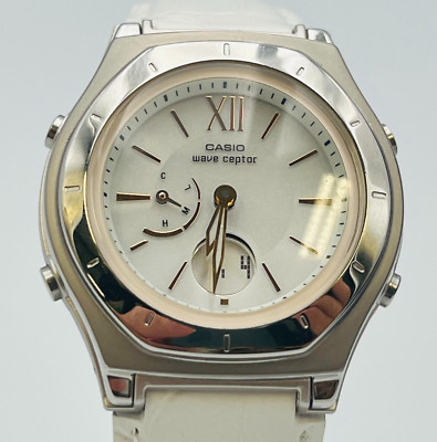 CASIO wave ceptor LWA-M160 solar battery ladies wristwatch white ...