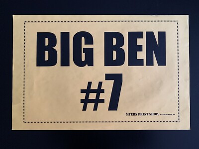 Vintage Pittsburgh Steelers Big Ben #7 Poster Print by Myers Print Shop ...