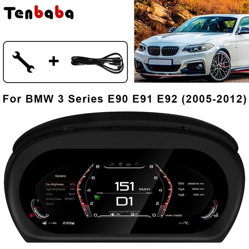 Digital LCD Display Instrument Cluster For BMW3 Serie E90-92 2005-12 ...