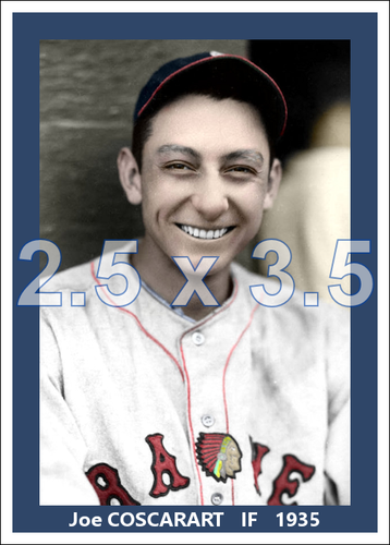 Joe Coscarart - 1935 Boston Braves - choose a style - colorized print ...