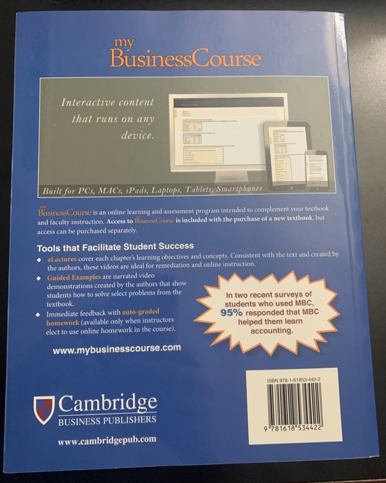 Managerial Accounting 3e Christensen Paperback NO CODE 9781618534422| eBay