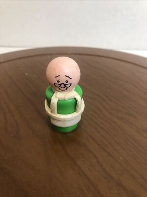 Vintage FISHER PRICE LITTLE PEOPLE SESAME STREET people Mr hopper 1970 ...