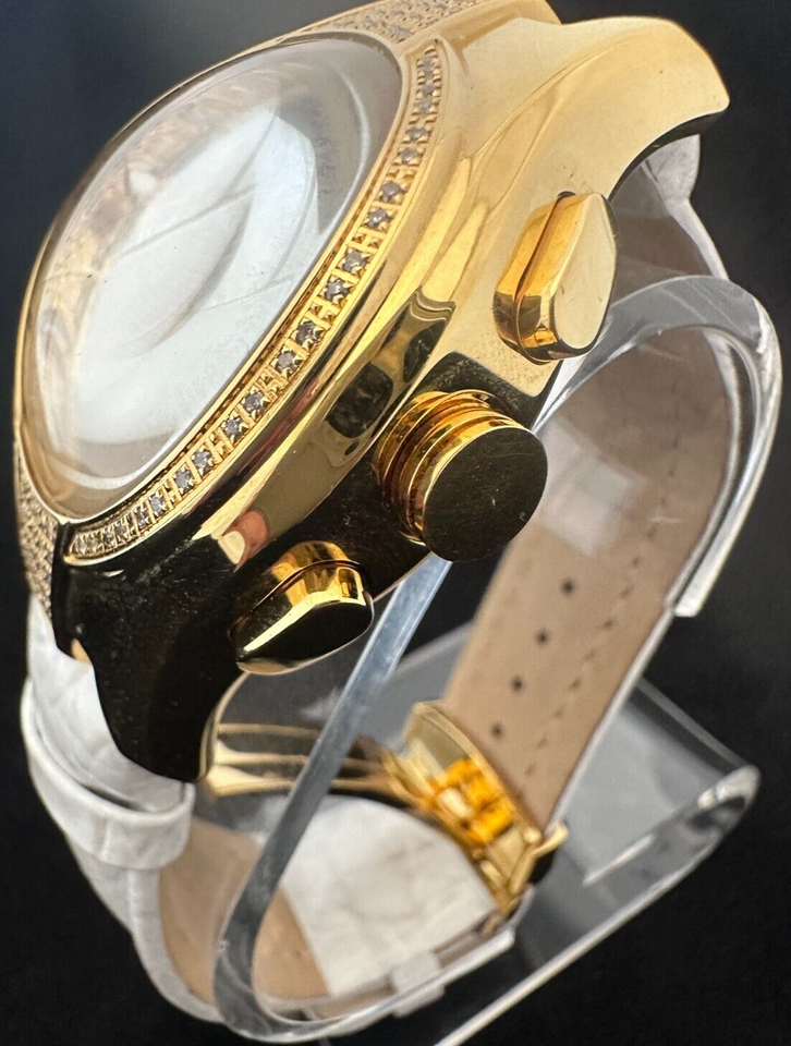 Joe Rodeo JoJo Gold-Toned Stainless Diamond Chronograph Watch JRZ-00437 ...