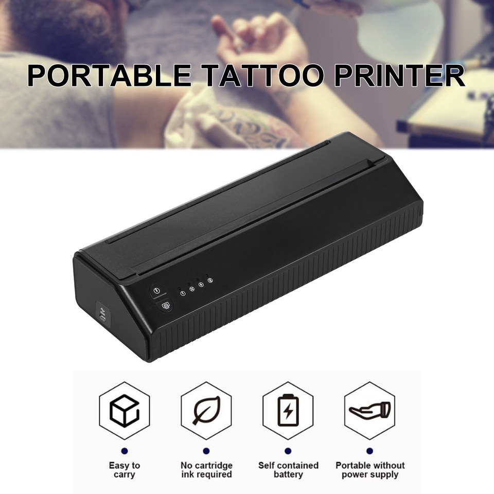 Wireless Thermal Printer Tattoo Stencil Printer Tattoo Transfer Copier ...