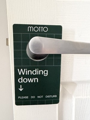 Motto By Hilton Hotels DND Do Not Disturb Privacy Sign: Winding Down | eBay