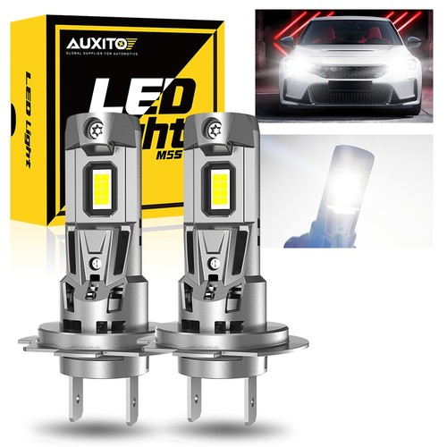2x H7 AUXITO LED Headlight Bulb High Kit Low Super Beam Bright 6500K ...