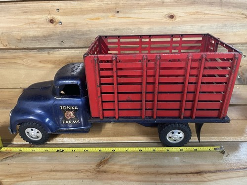 Vintage 1957 Tonka Cattle Stock Farms High Stake Rack Truck All Orginal ...