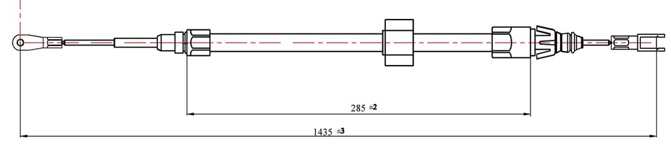Handbrake Cable fits MERCEDES SPRINTER 903, 904 2.9D Front 95 to 00 ...