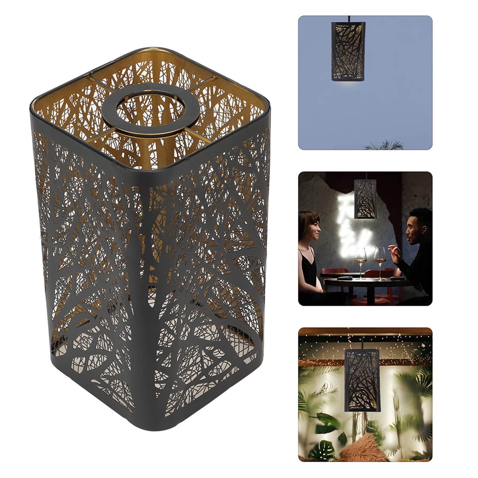 Fashion Lamp Shade With Wrought Iron Art Hollow Removable Light Shade ...
