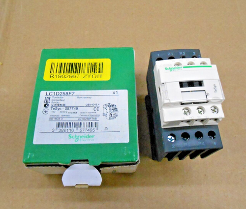 NEW SCHNEIDER LC1D258F7 CONTACTOR 110V 50/60HZ DPST-NO/NC 4 POLE (2 ...