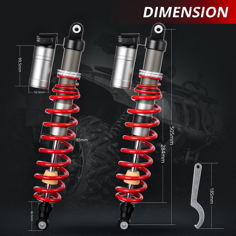 1 PAIR STAGE 5 FRONT AIR SHOCKS ABSORBER FOR POLARIS RZR S 800 2009 ...
