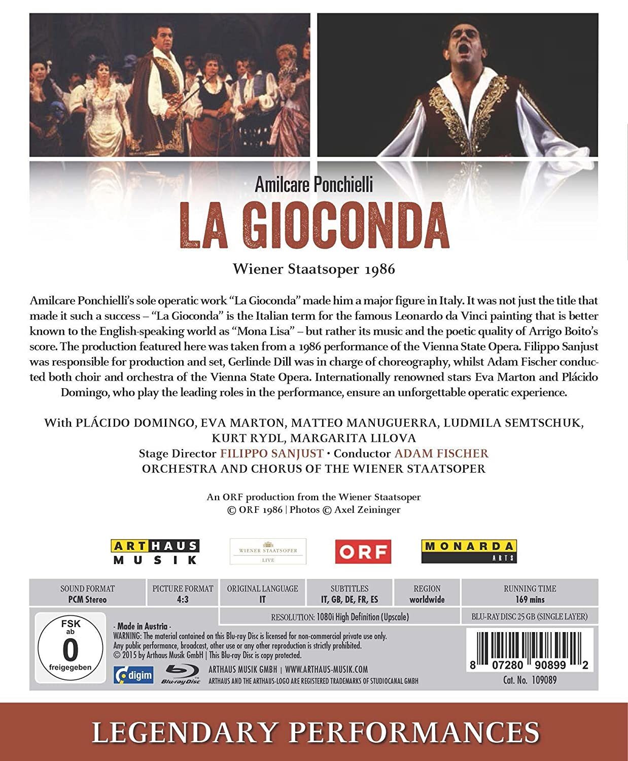 La Gioconda (Blu-ray) Wiener Staatsoper Fischer | eBay