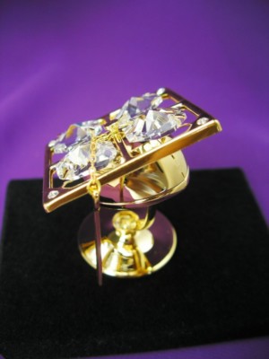 Graduation Cap- 24-K Gold Plated With Austrian Crystal Graduation Cap ...