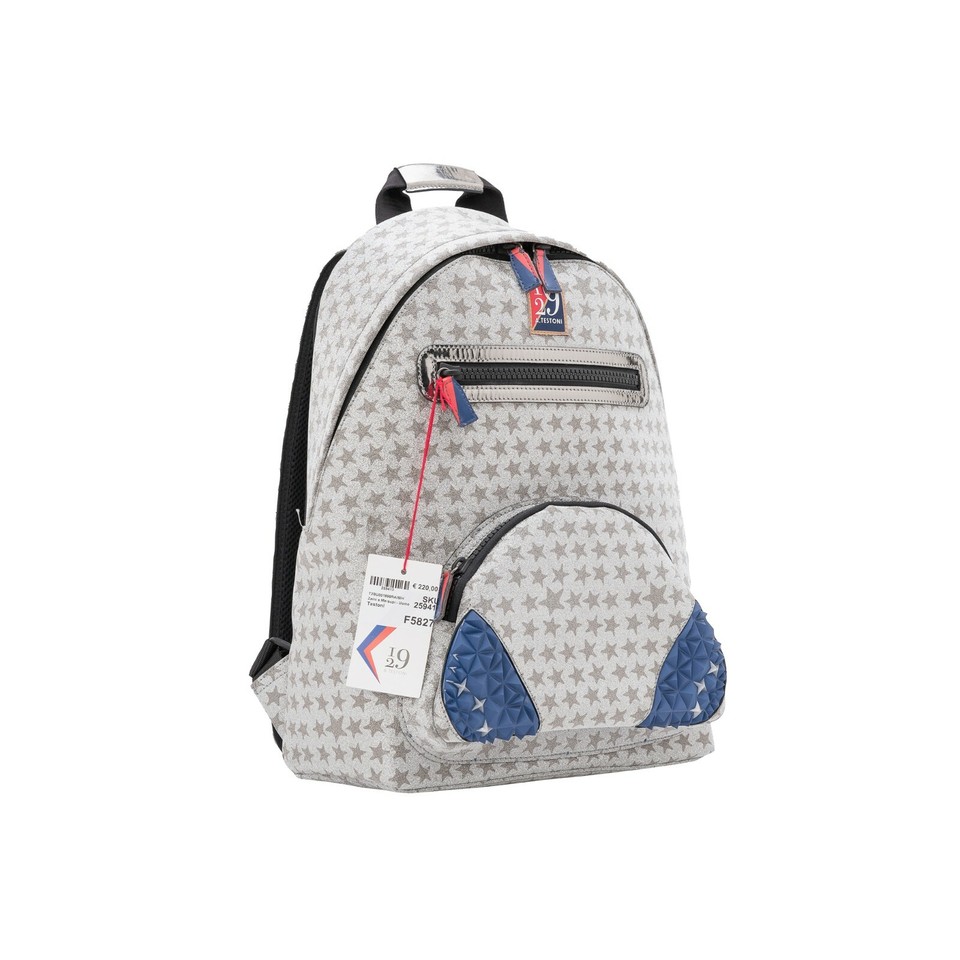$410 Testoni I29 Bologna Luxury Cristals Backpack Rising Star + Silver ...