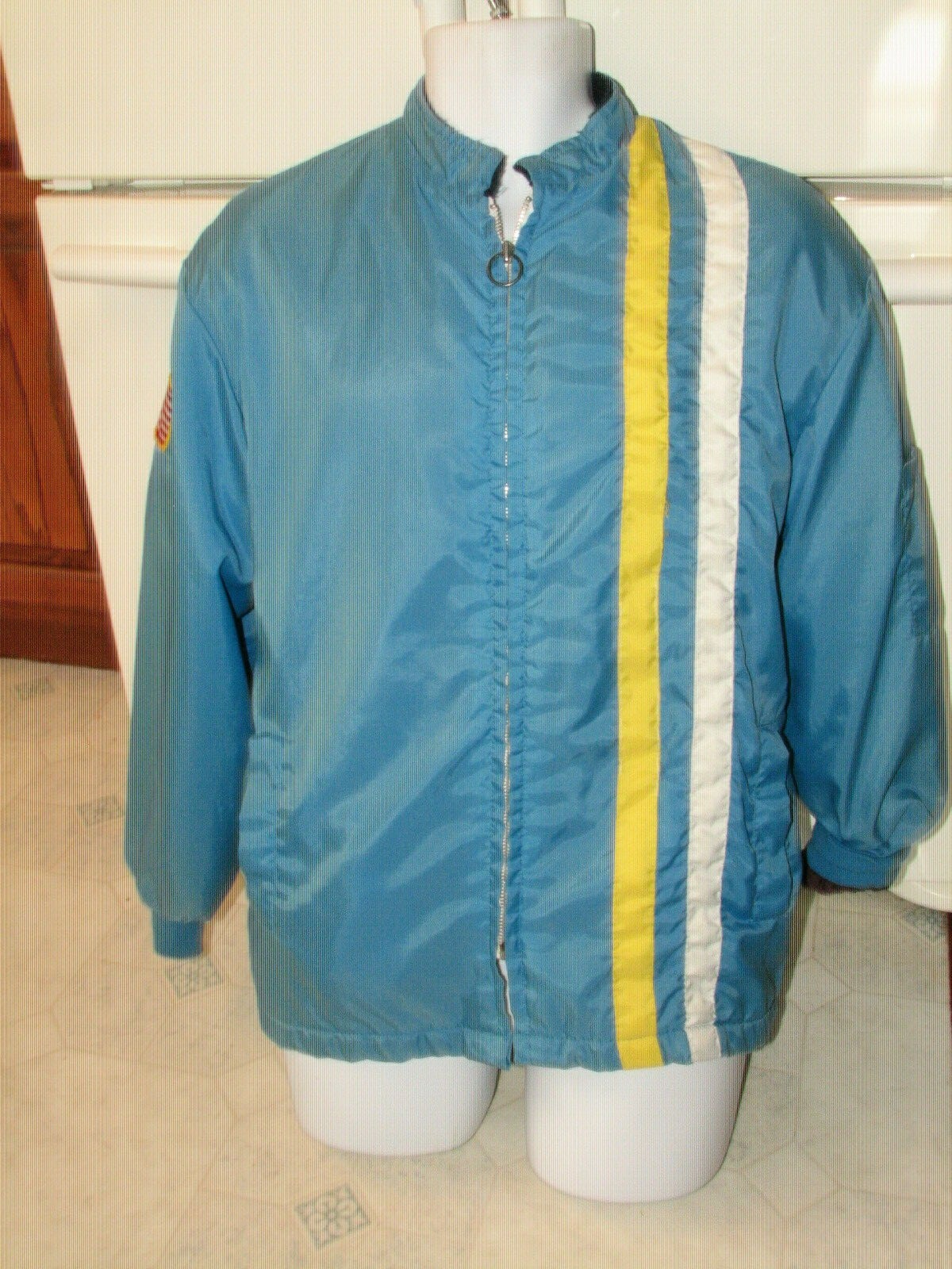 Fuzzy lining Racing stripes jacket Mod 1960's 1970's … - Gem