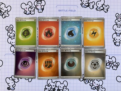 Pokemon TCG SV 151 Complete Set 8 of Holo Foil Cosmic Cosmo Basic ...