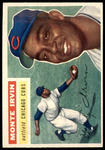 1956 TOPPS MONTE IRVIN 194 NRMT BASEBALL CHICAGO CUBS | eBay