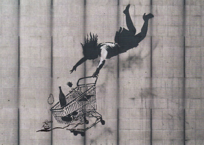 Postkarte: Street Art Banksy - Falling Chopper | eBay.de