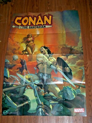 Conan The Barbarian Promo Poster 24" x 36" Marvel 2018 Esad Ribic | eBay