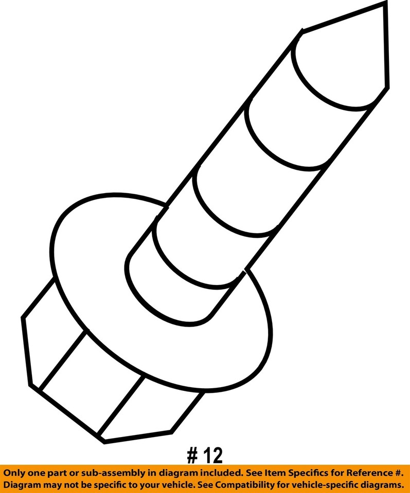 TOYOTA OEM Rear Bumper-Side Retainer Screw 7539242030 | eBay