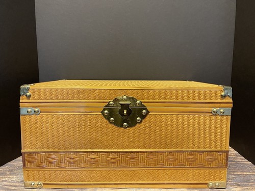 Vintage 1980’s Boho Chic Small Wicker Trunk/Storage Chest Very Cool | eBay