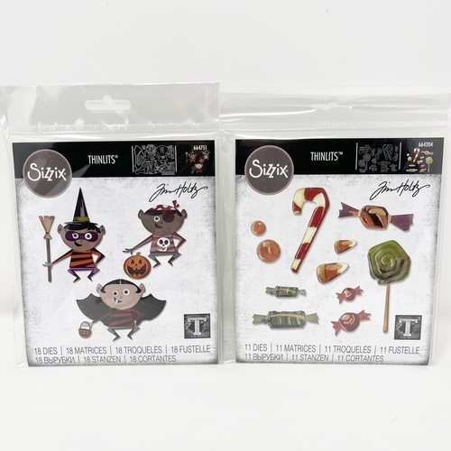 Sizzix Thinlits Tim Holtz HALLOWEEN Die Cuts Sweet Treats & Trick or Treaters | eBay