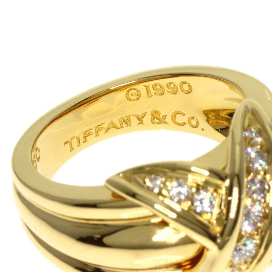 TIFFANY & Co. 18K Gold Diamond Signature X Ring 5.5, wider and heavier ...