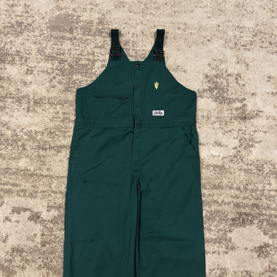 Vintage Pella Products Overalls Mens XL Green Utility Work Mechanic ...