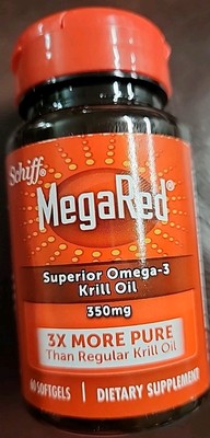 Mega Red Omega 3 Krill Oil 350mg 60 Softgels Exp 10/25 | eBay