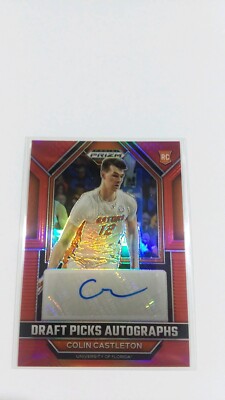 2023 Prizm Draft Picks Colin Castleton Draft Picks Autographs Red #/149 ...