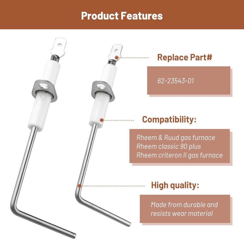 Flame Sensor Fit for Rheem Furnace - Flame Sensor Igniter Sensing Rod ...