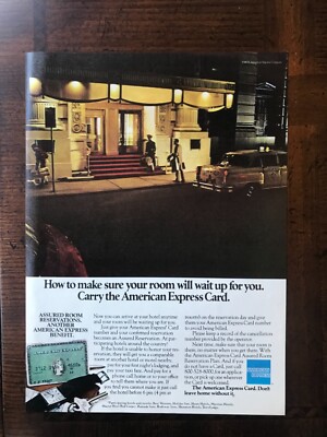 1977 vintage original print ad American Express Credit Card | eBay
